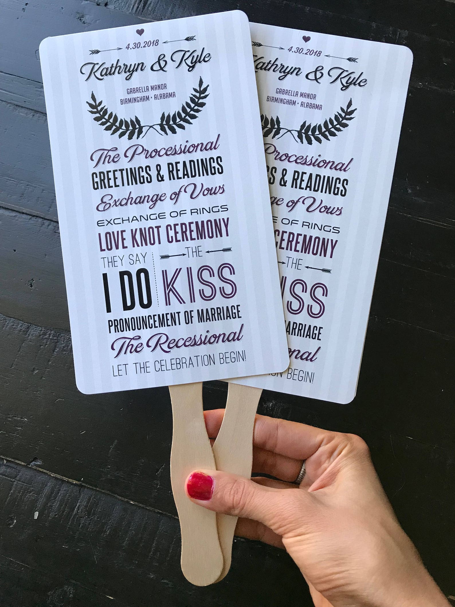 Program Fans Custom Wedding Programs Fans for Wedding | Etsy