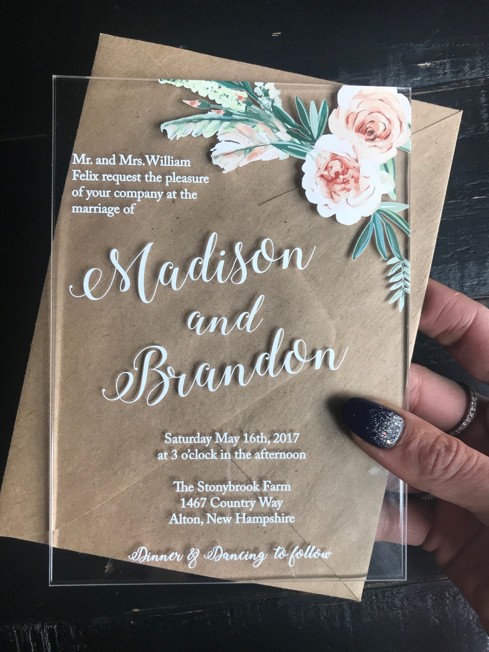 NEW Acrylic Wedding Invitations Custom Acrylic Invitations | Etsy