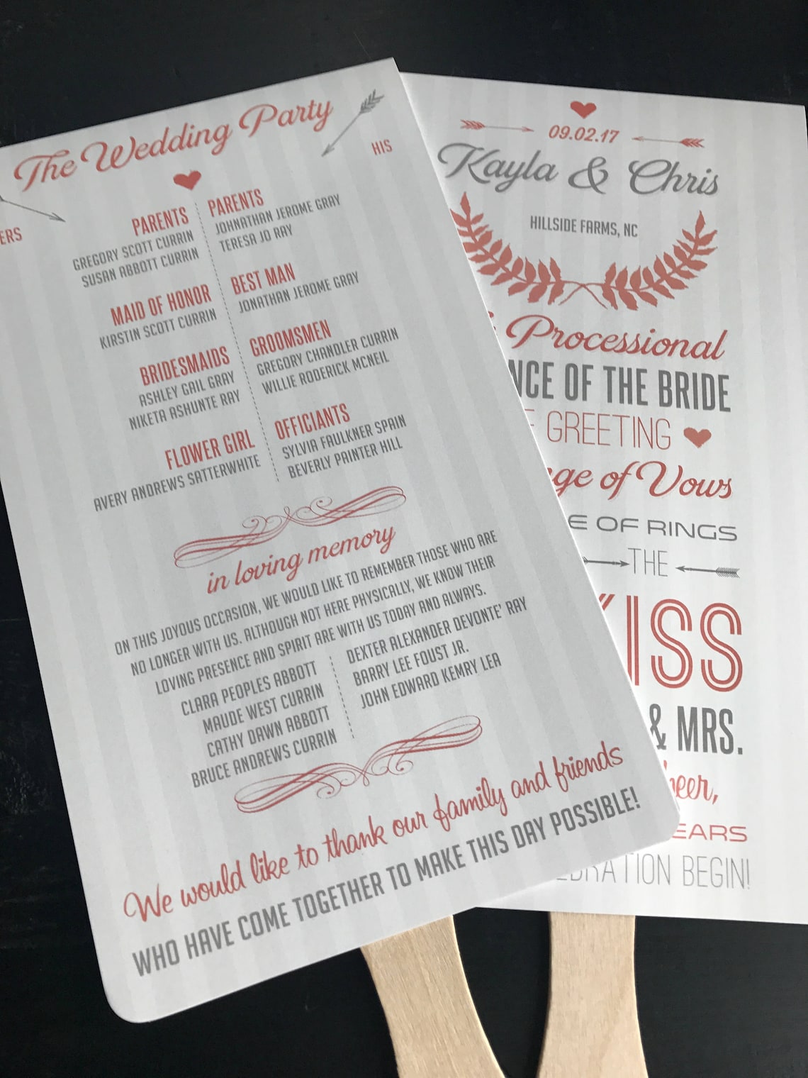 Program Fans Custom Wedding Programs Fans for Wedding - Etsy