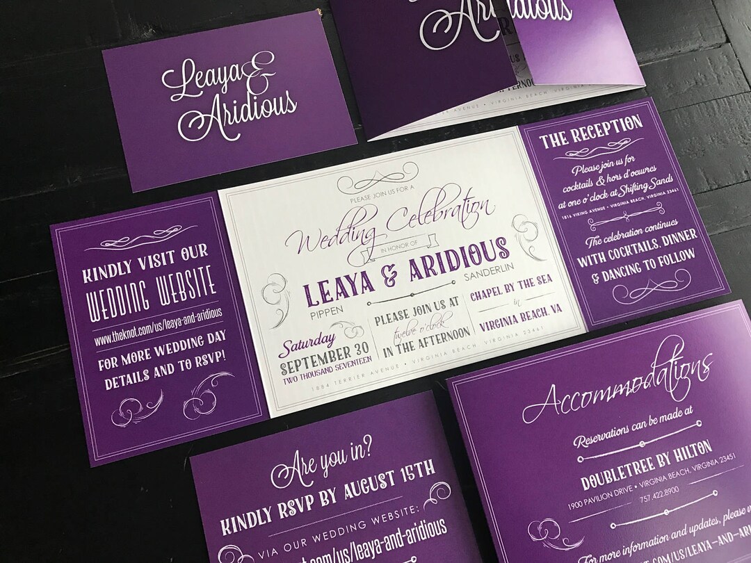 Custom Wedding Invitation | Custom Fold Invitation Suite | Wedding ...