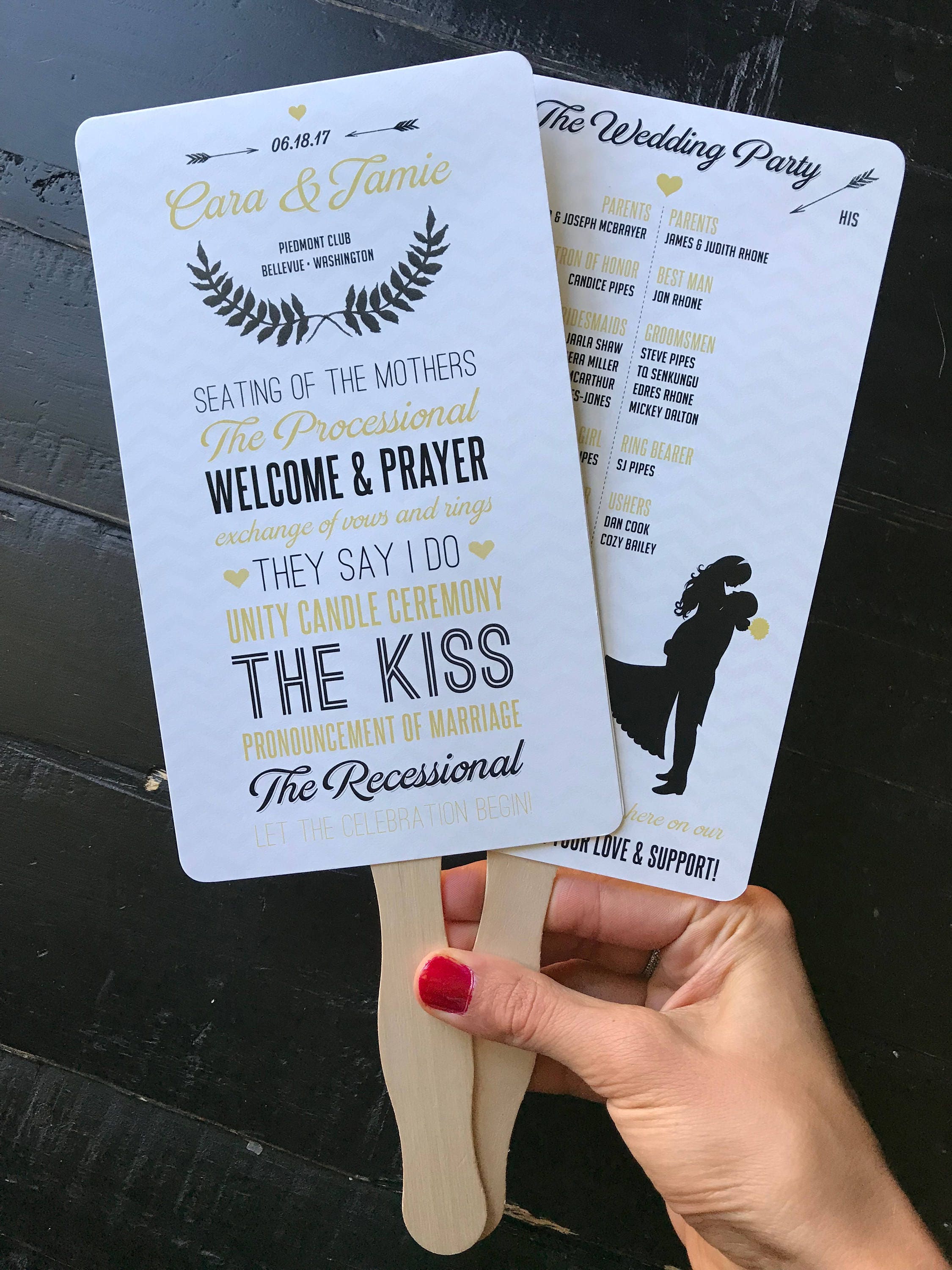 Program Fans Custom Wedding Programs Fans for Wedding | Etsy