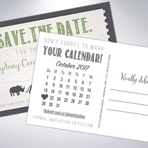 Zoo Themed Save the Date Postcard | Engagement Announcement | Zoo ...