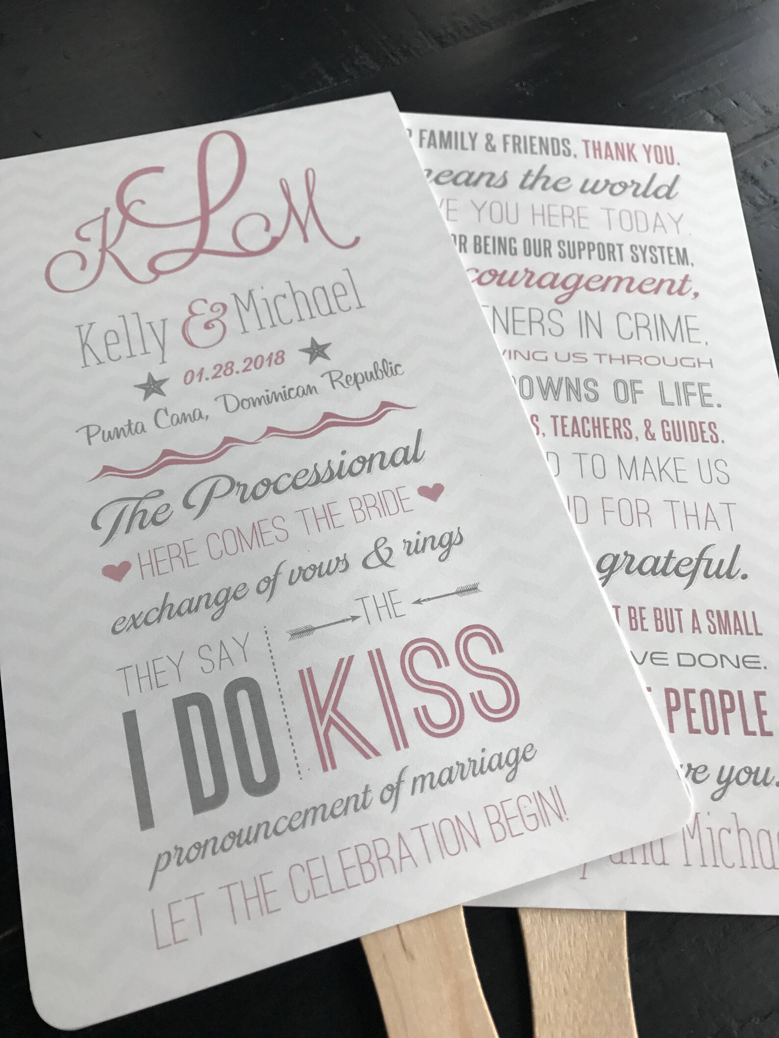 Program Fans Custom Wedding Programs Beach Destination | Etsy