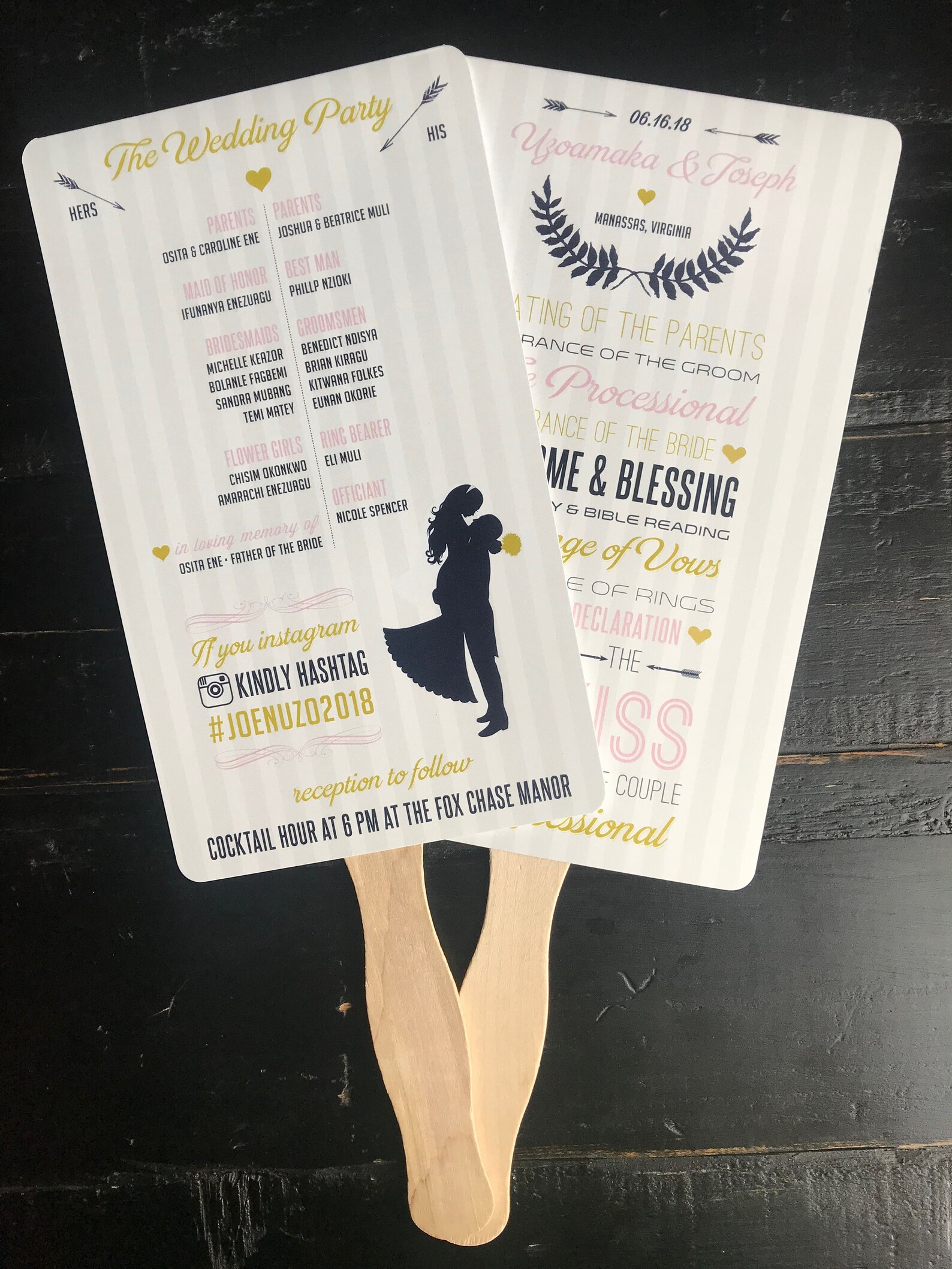 Program Fans Wedding Programs Fans for Wedding Printable | Etsy