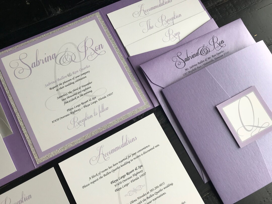Custom Pocket Wedding Invitation Suite: Elegant Script - Etsy