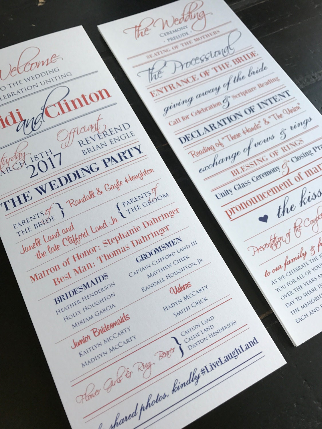 Wedding Programs Custom Wedding Program Design Wedding | Etsy