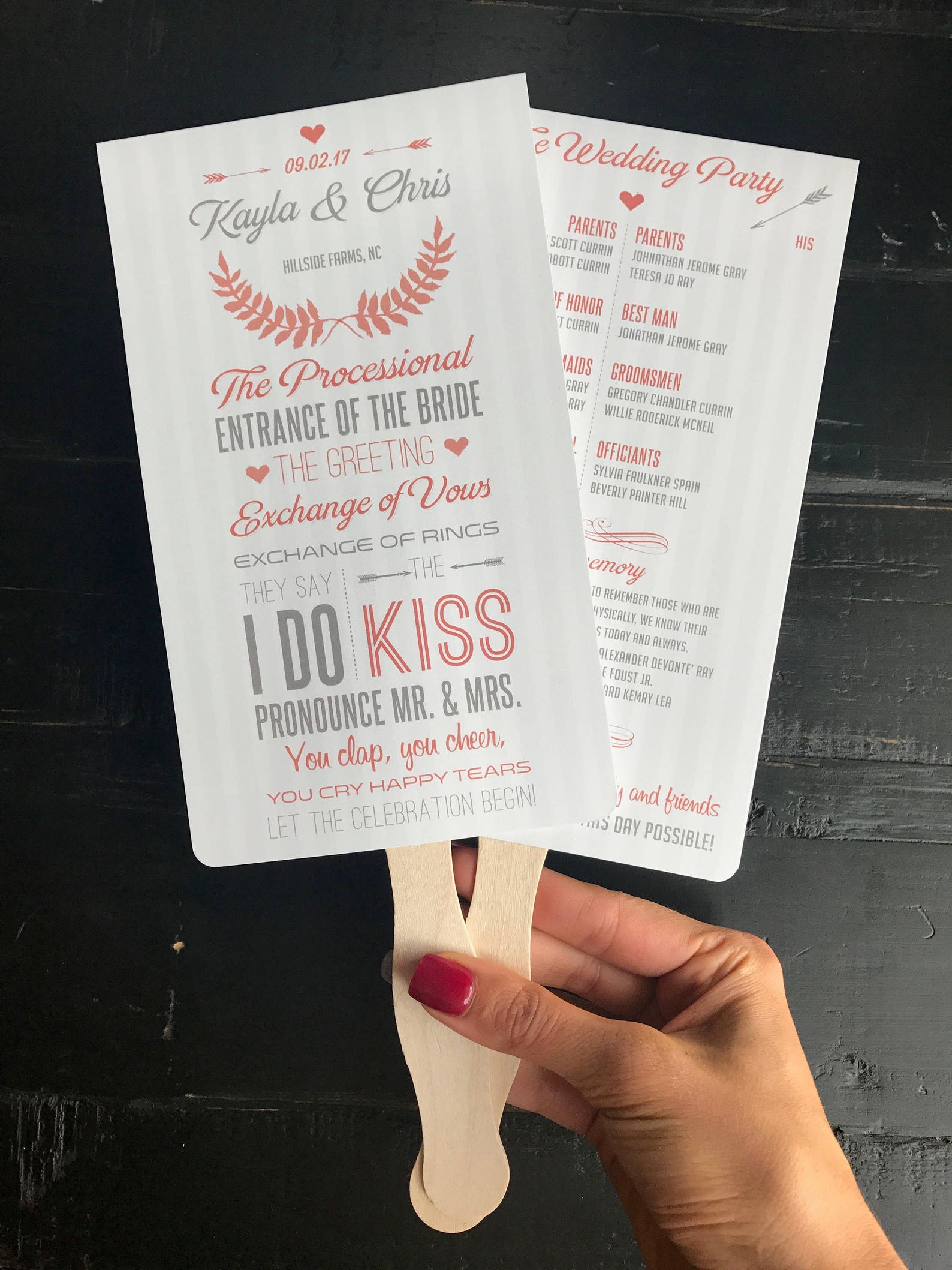 Program Fans Custom Wedding Programs Fans for Wedding | Etsy