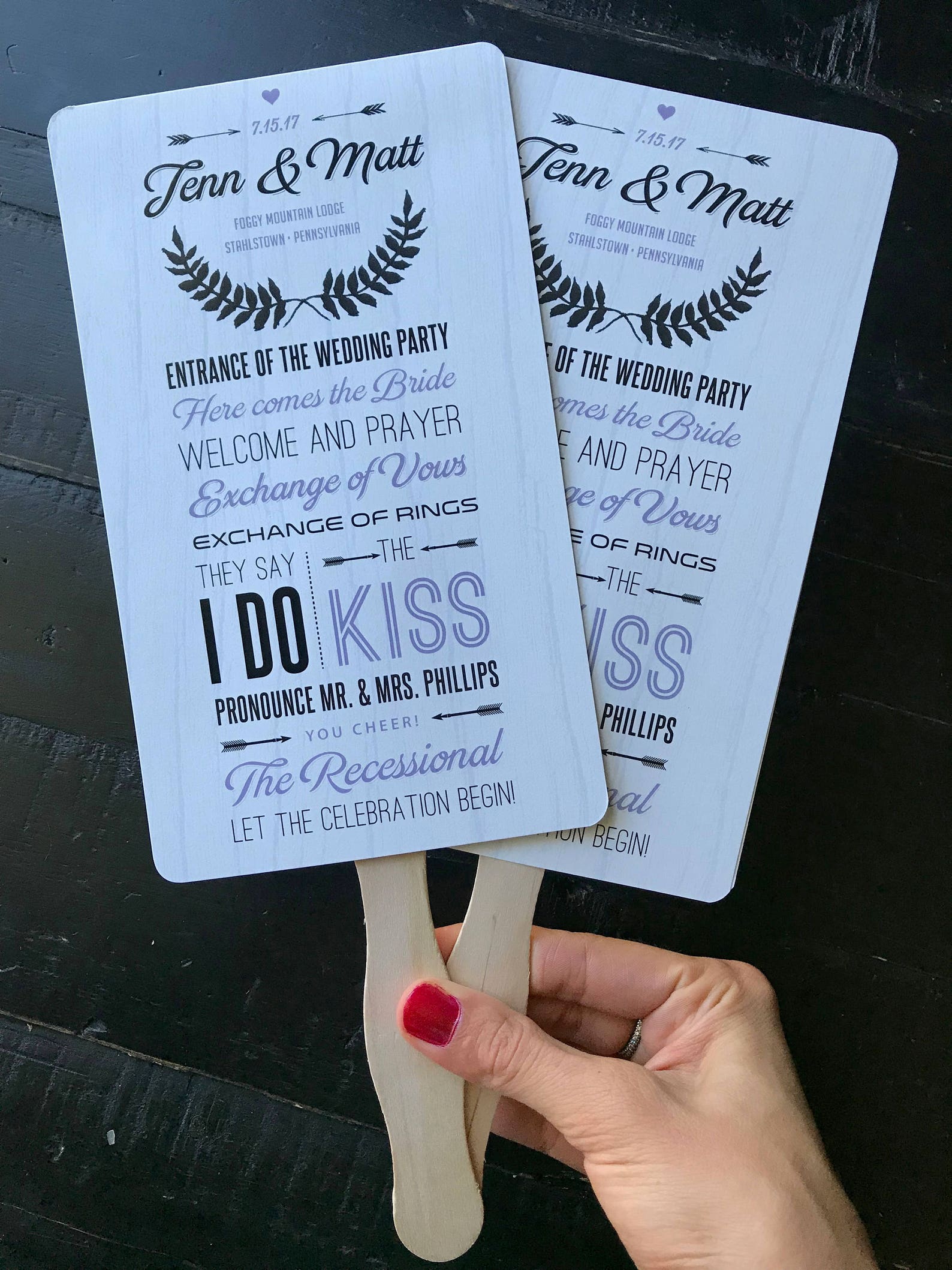 Wedding Program Fans Rustic Wedding Programs Outdoor | Etsy