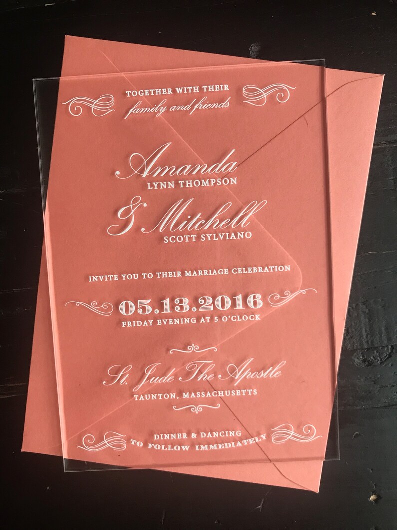 NEW Acrylic Wedding Invitations Custom Acrylic Invitations - Etsy