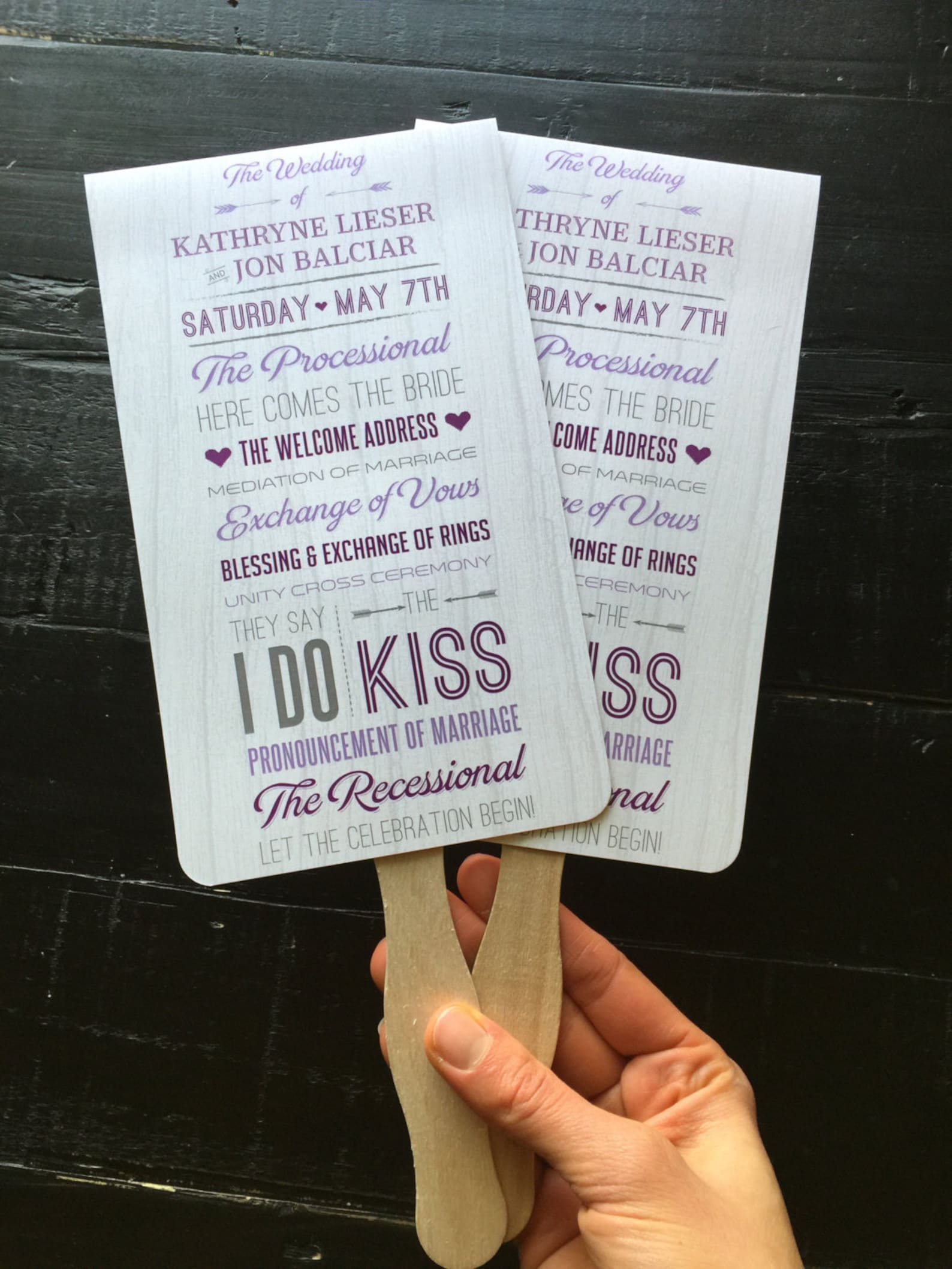 Wedding Program Fans Rustic Wedding Programs Outdoor - Etsy