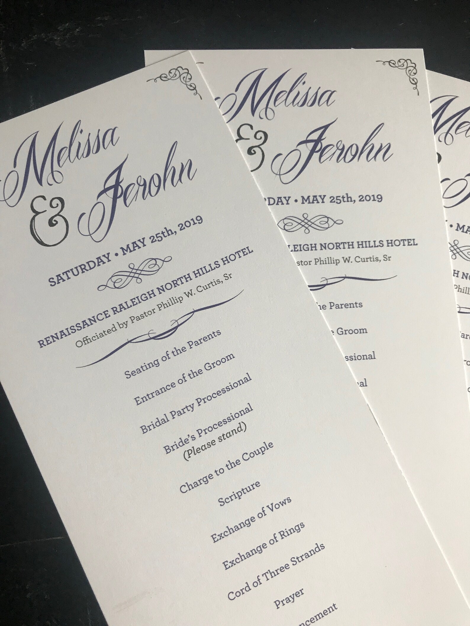 Wedding Programs Purple & Gray Custom Wedding Program Design | Etsy