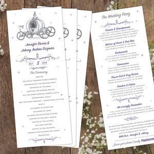 Cinderalla Inspired Wedding Programs | Fairytale | Castle | Princess ...