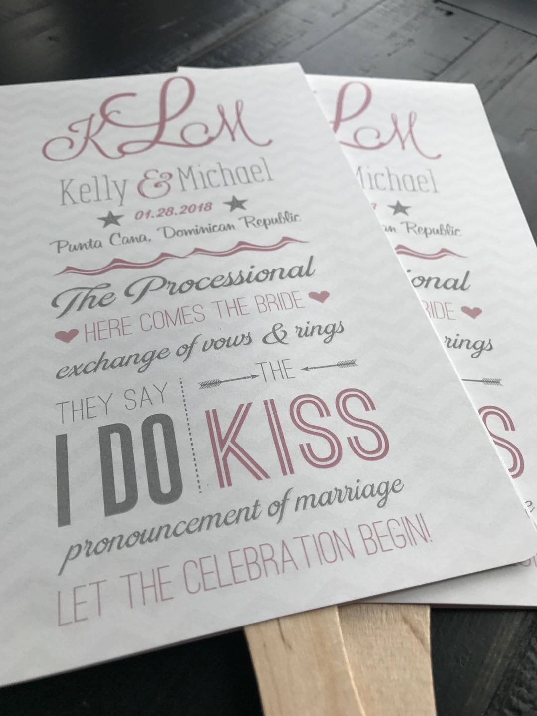 Program Fans | Custom Wedding Programs | Beach | Destination Wedding ...