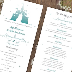 Fairytale Inspired Wedding Programs | Castle | Fairytale | Princess ...