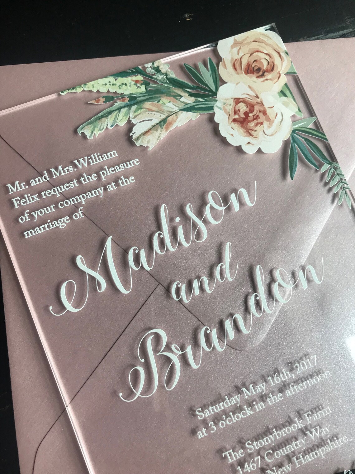 NEW Acrylic Wedding Invitations Custom Acrylic Invitations | Etsy