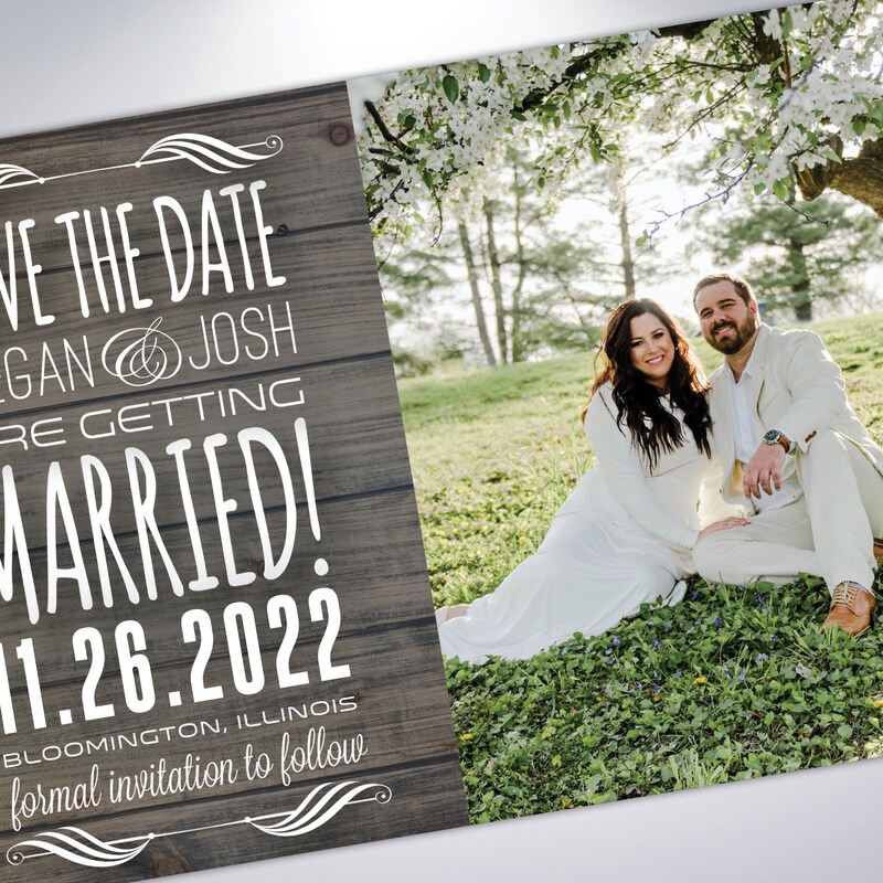Rustic Save the Date - Etsy