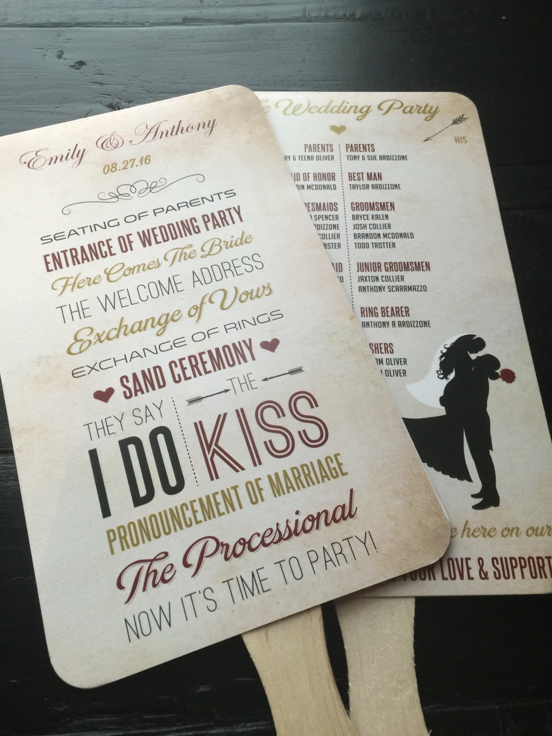 Program Fans Rustic Wedding Programs Fans for Wedding - Etsy