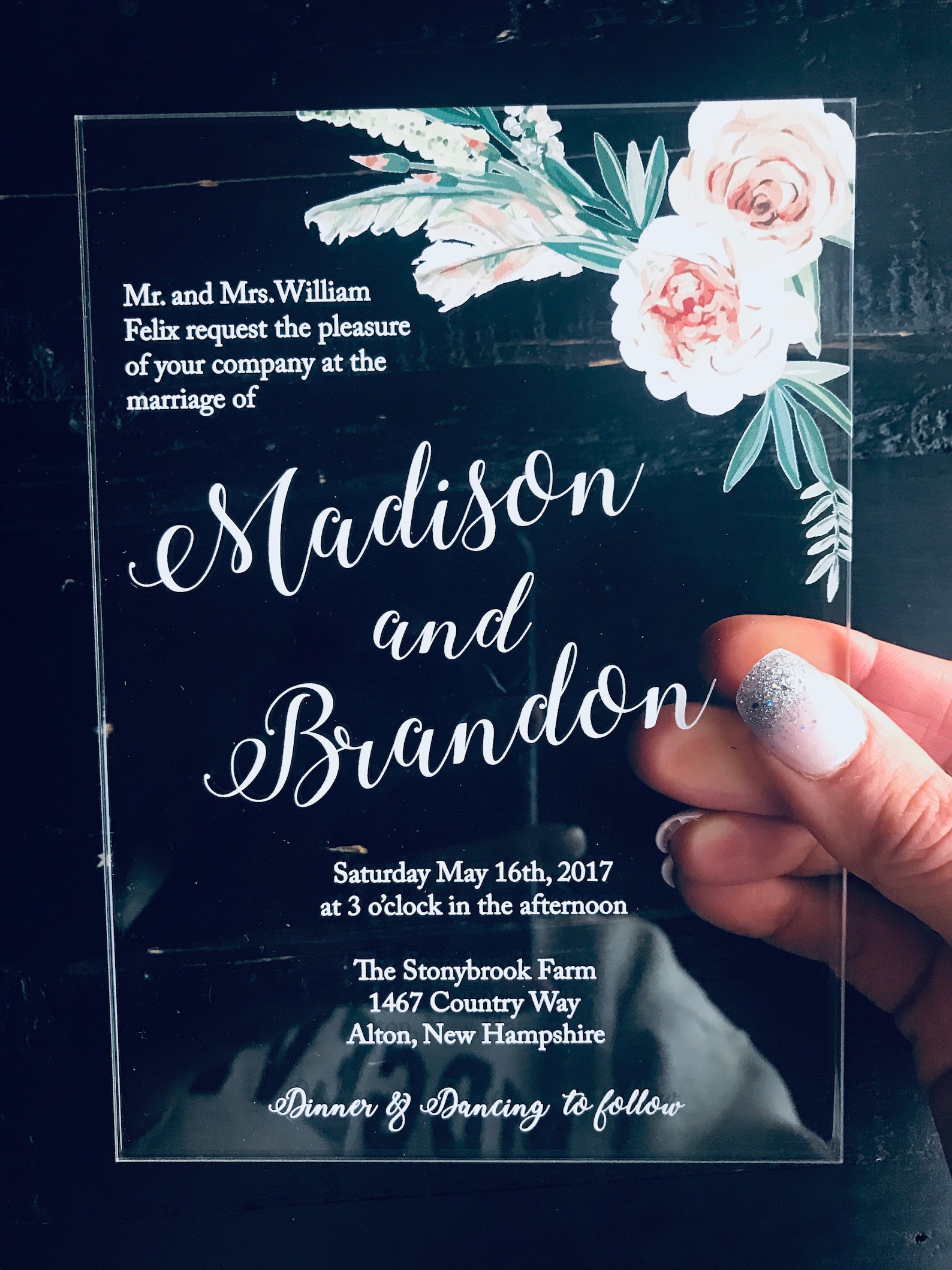NEW Acrylic Wedding Invitations Custom Acrylic Invitations | Etsy