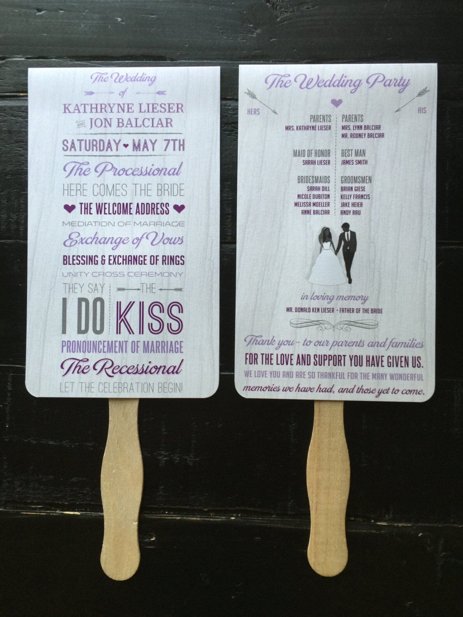 Wedding Program Fans Rustic Wedding Programs Outdoor - Etsy
