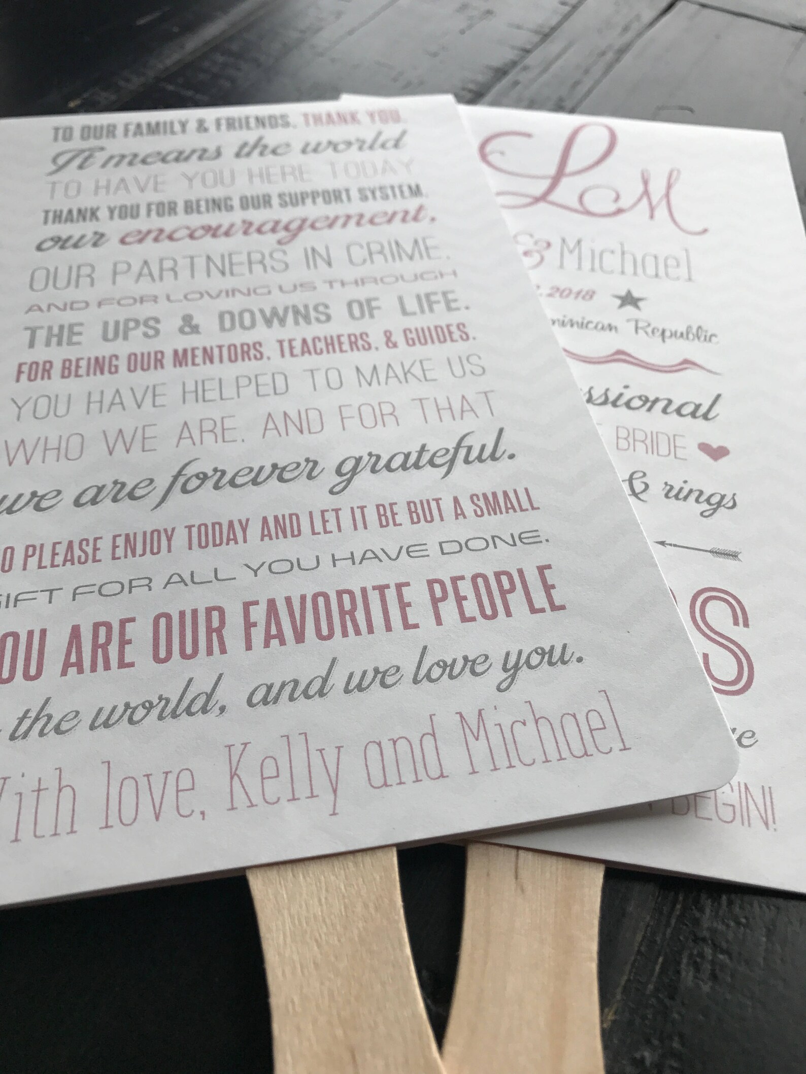 Program Fans Custom Wedding Programs Beach Destination | Etsy