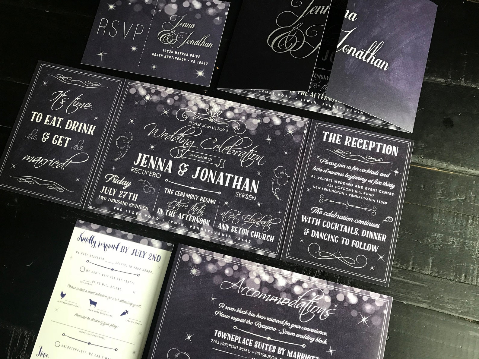 Custom Wedding Invitation Custom Fold Invitation Suite - Etsy