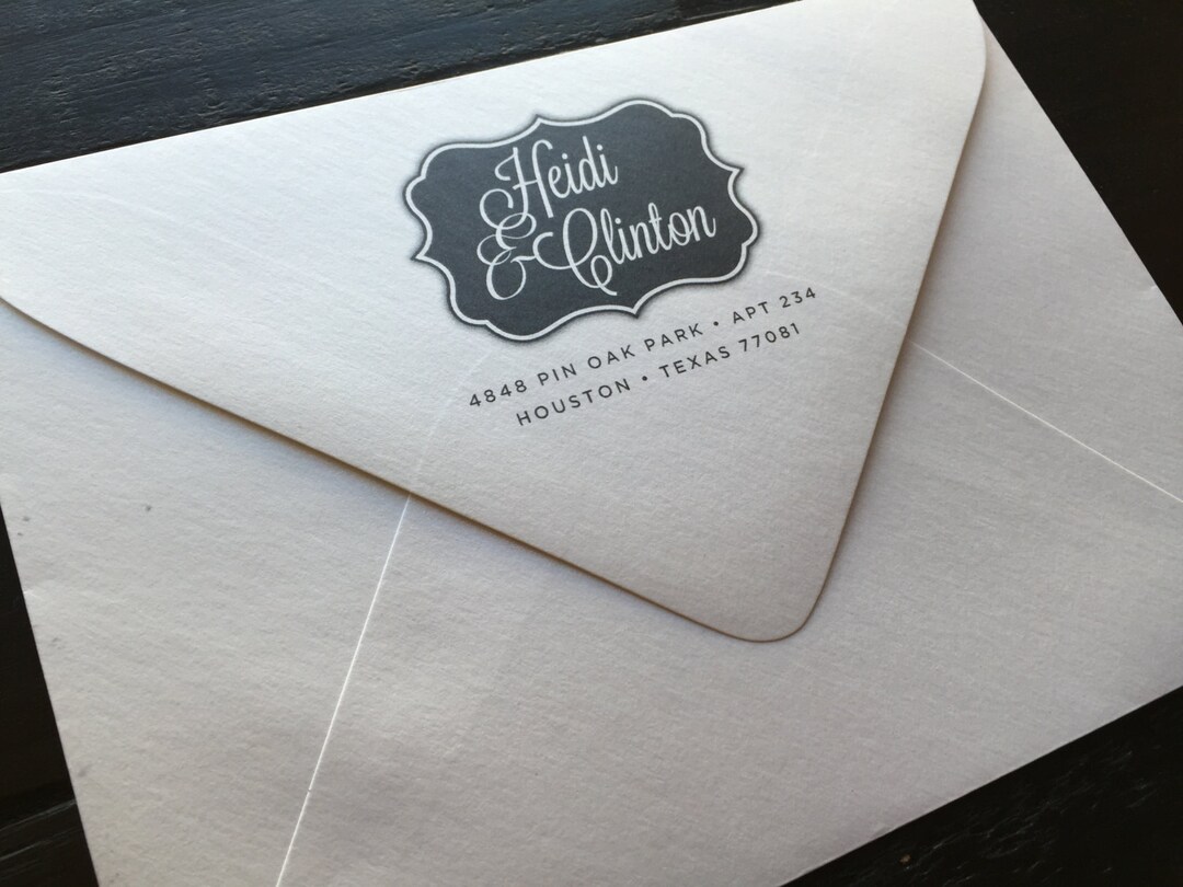 Custom Monogrammed Envelopes | Custom Printed With Your Return Address ...