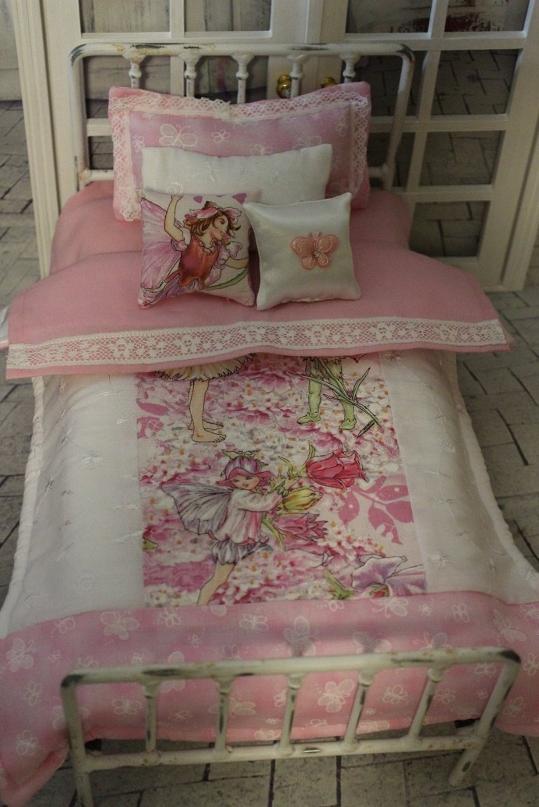 Deluxe Set-pink Fairy Princess Bedding for 10 to 13 Tall Fashion Dolls ...