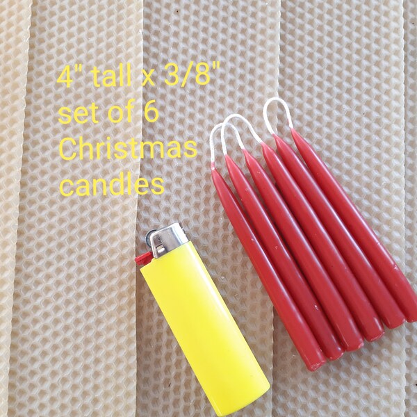 Red Beeswax Candles - Etsy
