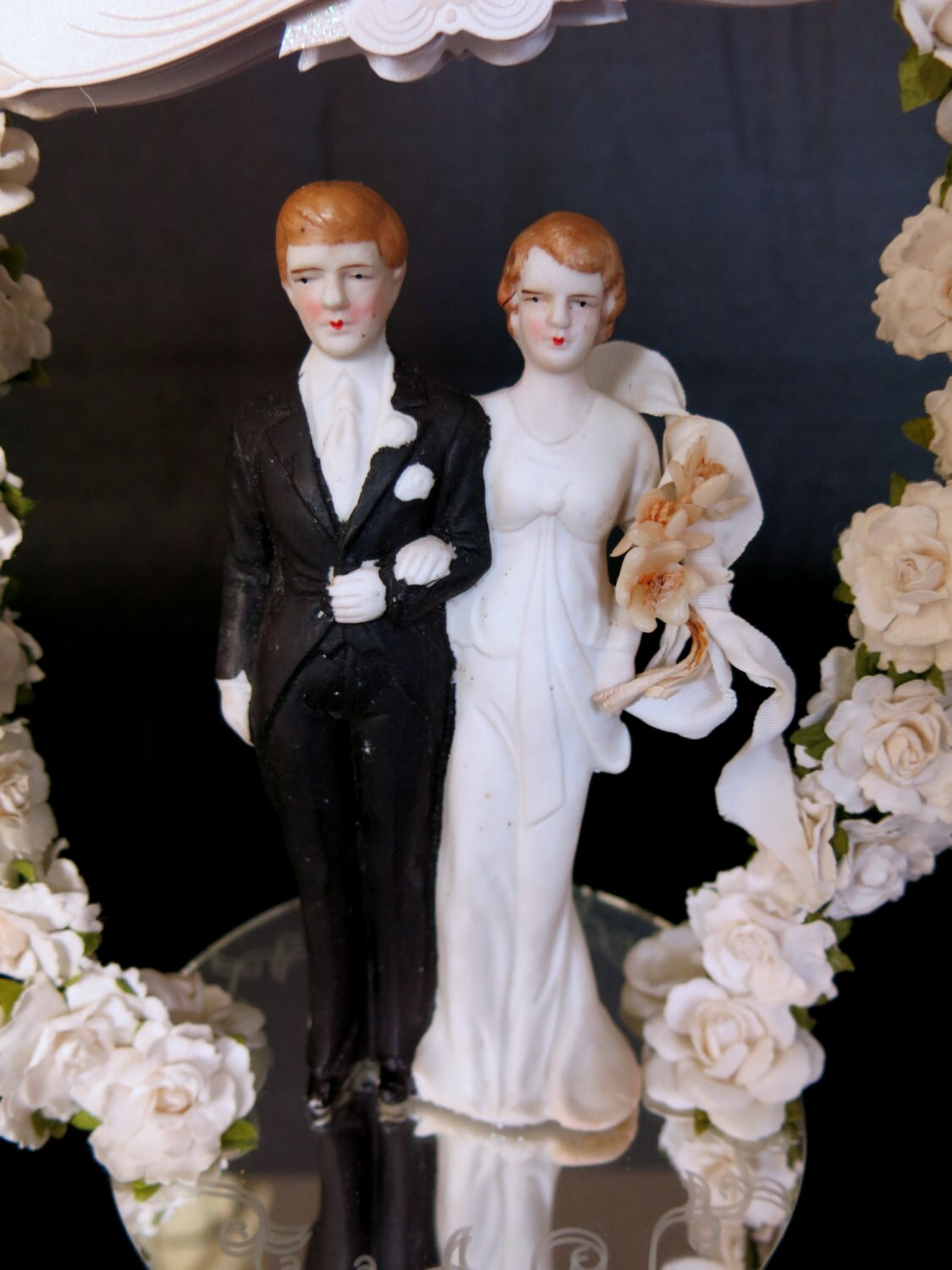 Wedding or Anniversary Cake Topper. Porcelain Bride and Groom - Etsy