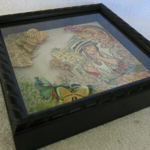 Mucha Shadow Box. 3D Paper and Brass Collage Based on Art Nouveau ...