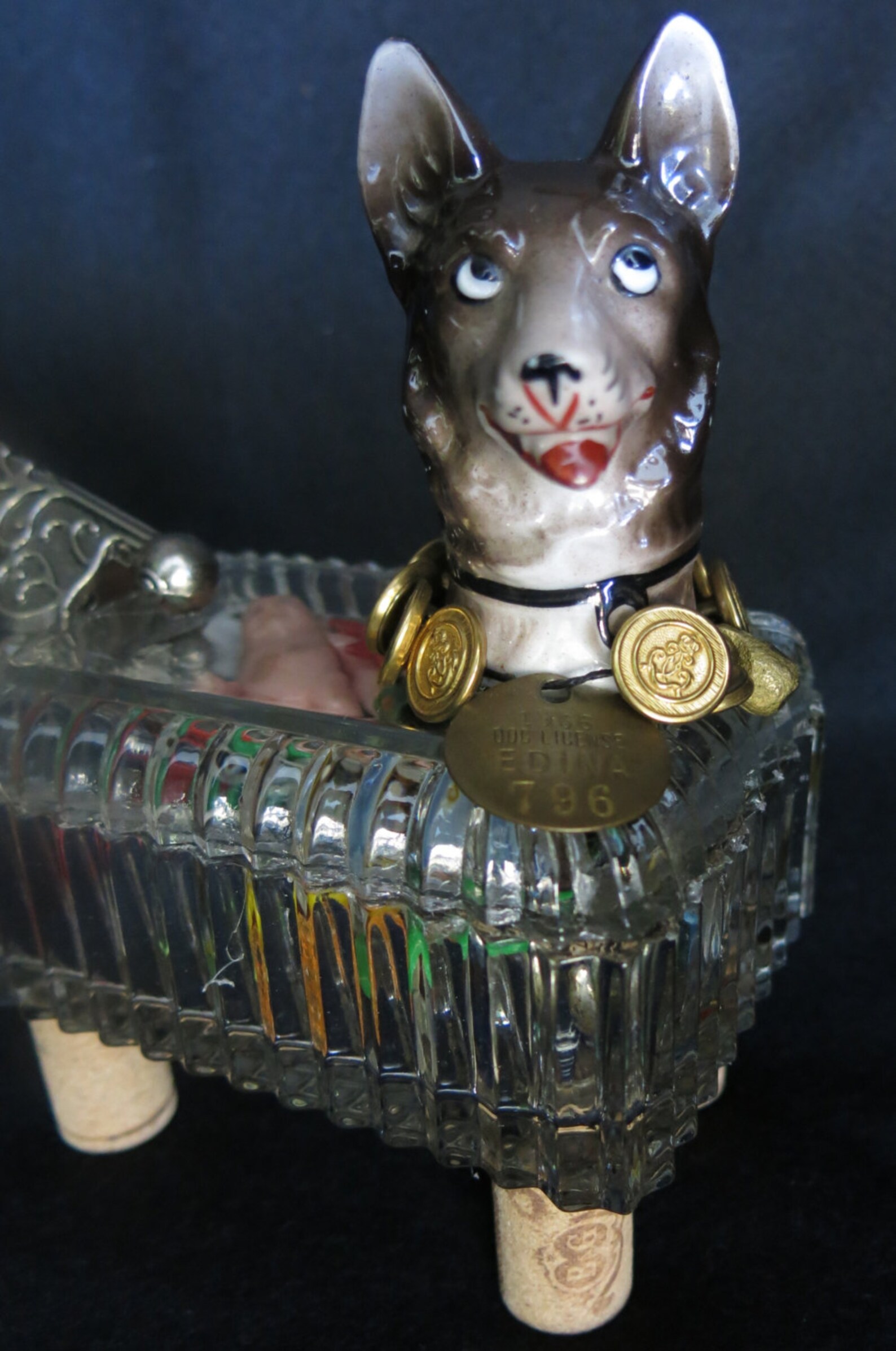 Steampunk Dog. German Shepherd Entitled, "edina Eats Junk." Ooak Made ...