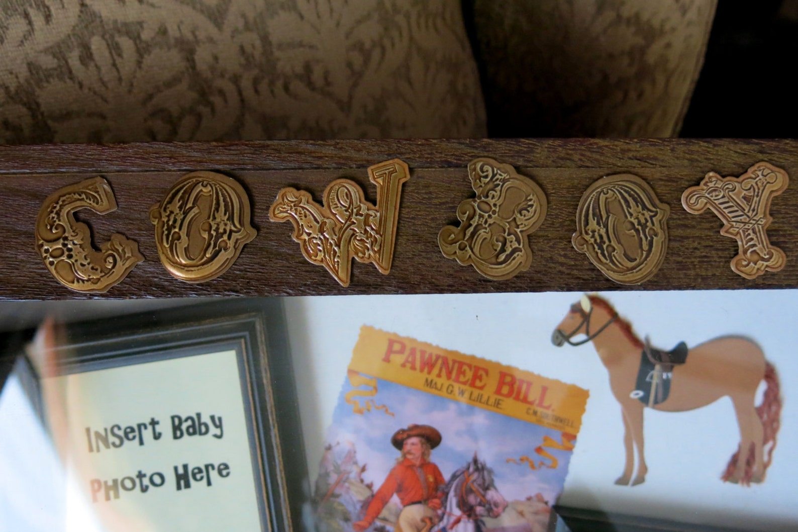 Cowboy Baby Shadow Box. Keepsake Box for Baby's Photo and Announcement ...