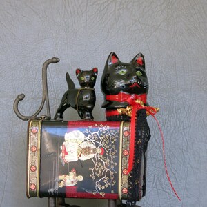 Assemblage Black Cat Mother and Kitten Sculpture, Kichi & Atsuko ...