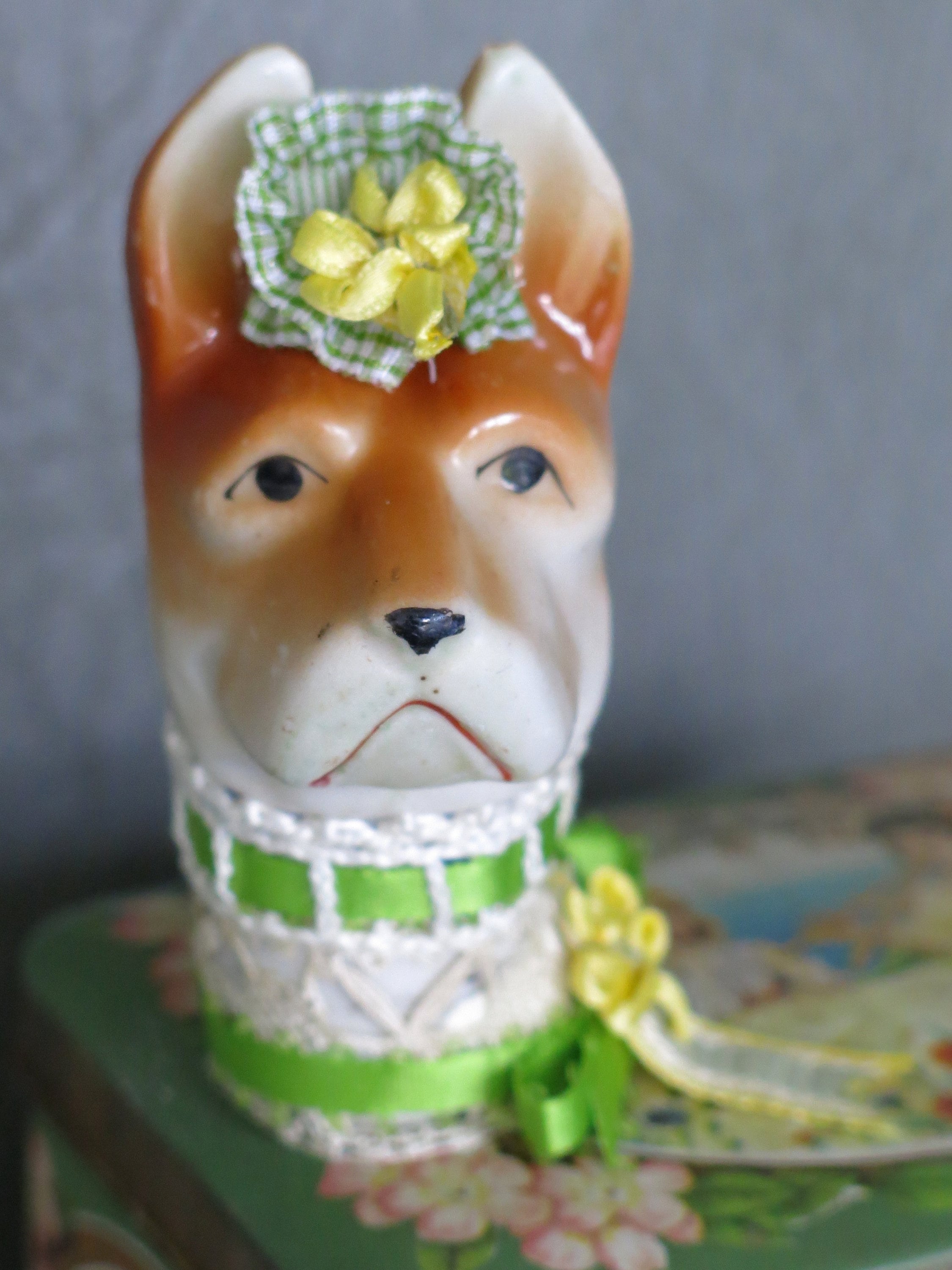 Assemblage Dog. One of a Kind Named, "fleur." Terrier Dog Head, Art ...