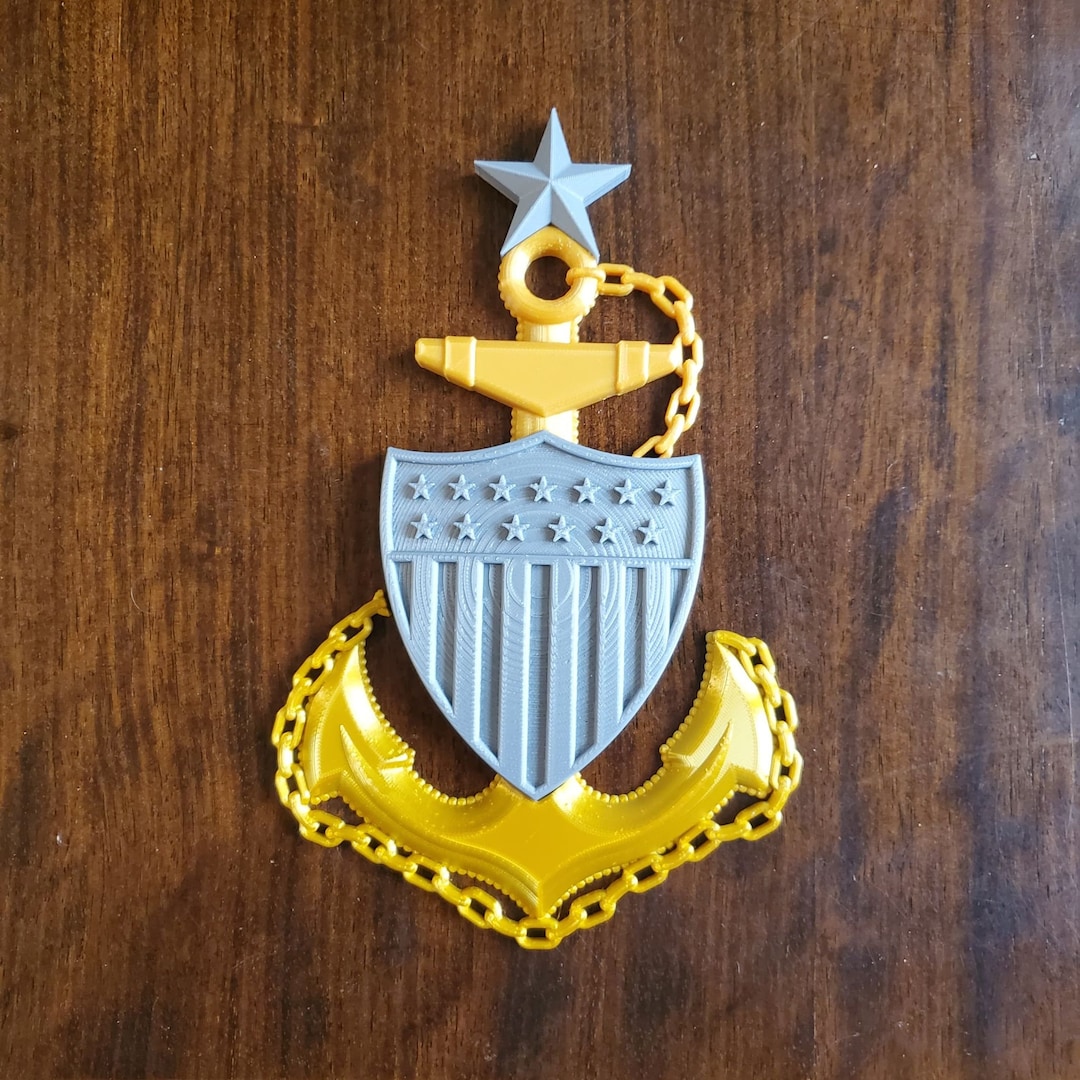 3D Print USCG Senior Chief Petty Officer~ CPO Anchor ~ US Coast Guard ...