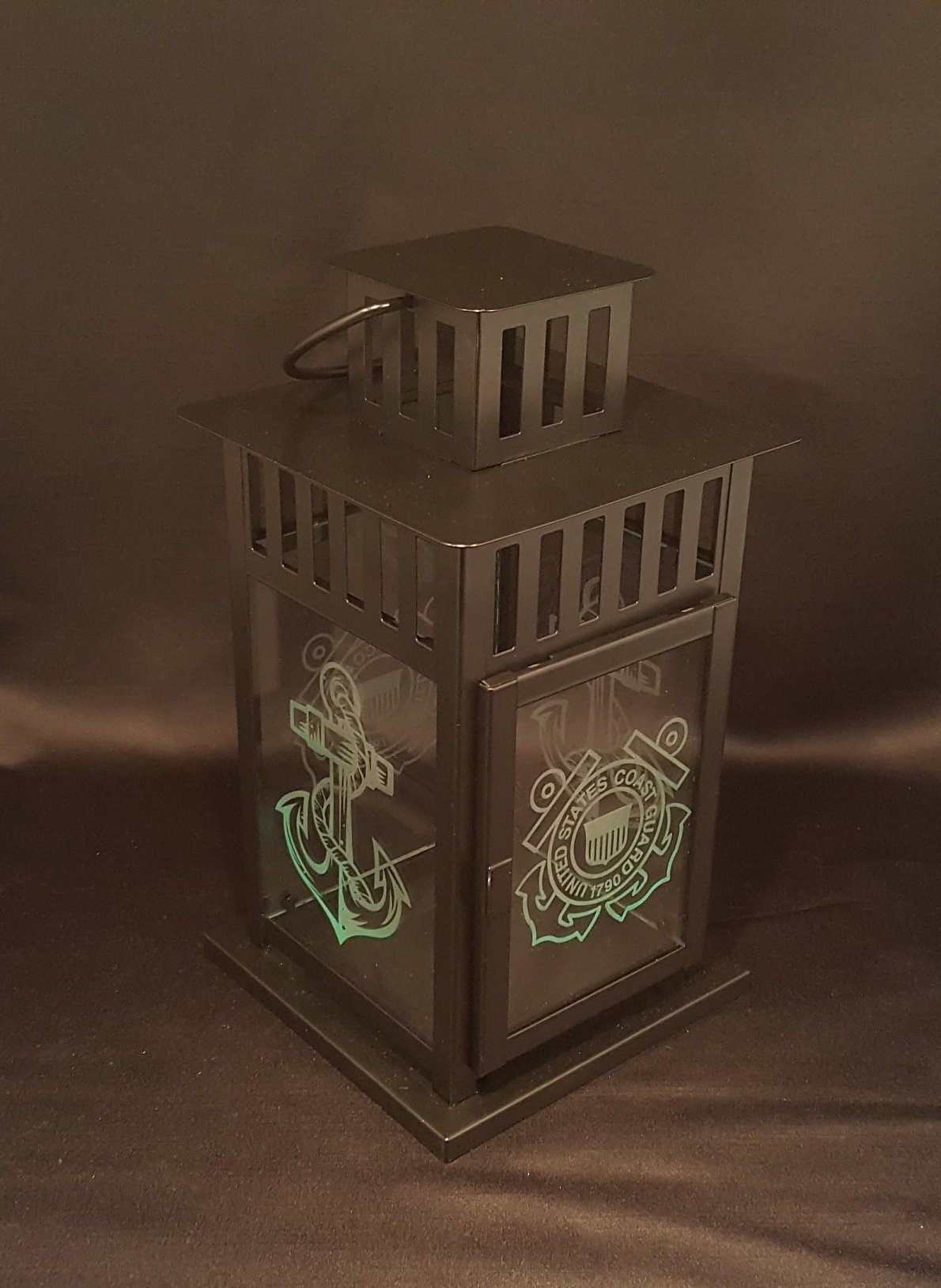 Custom Etched Lantern ~ US Coast Guard ~ Chief~ Anchor! Anniversary ...
