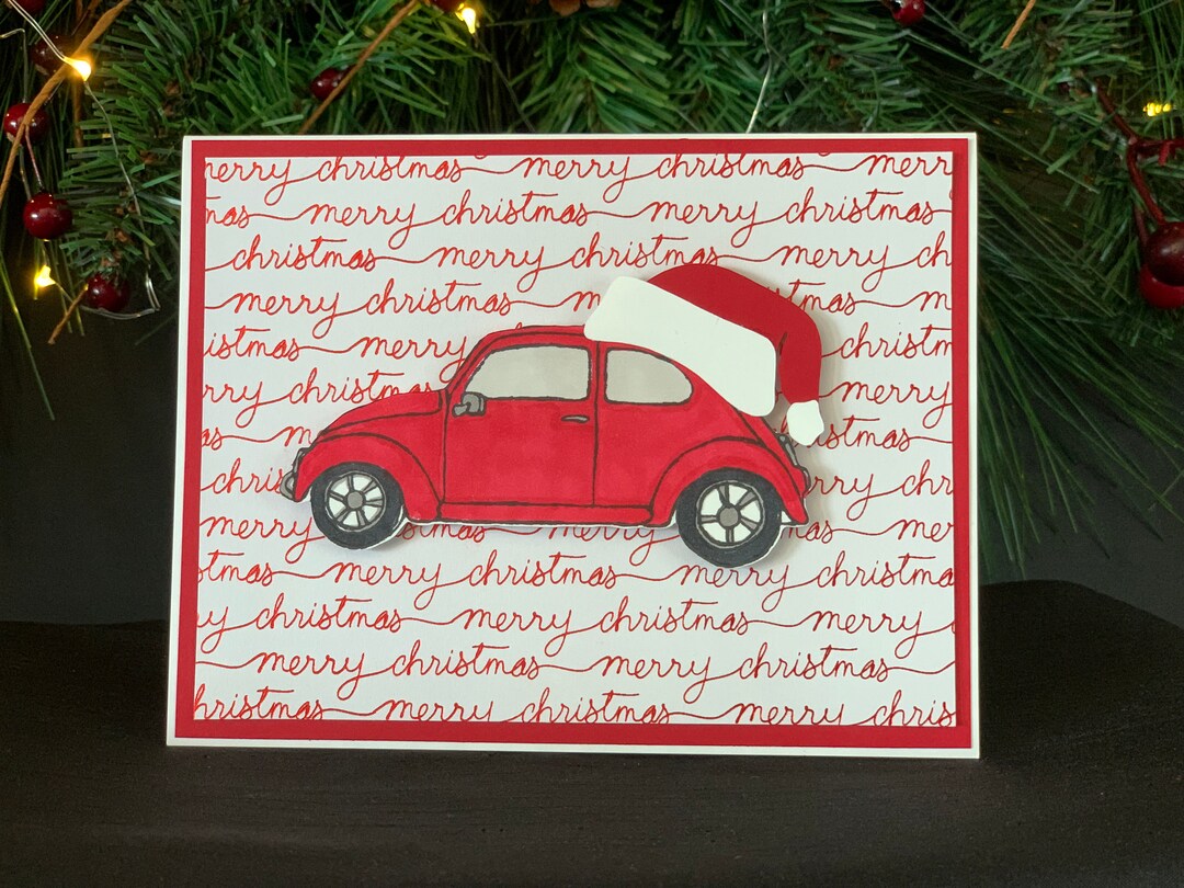 VW Handmade Christmas Card Lot of 8 Cards Volkswagen, Holiday Cards ...