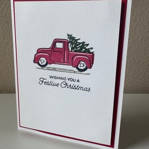 Handmade Christmas Truck Card Lot of 8 Cards - Etsy