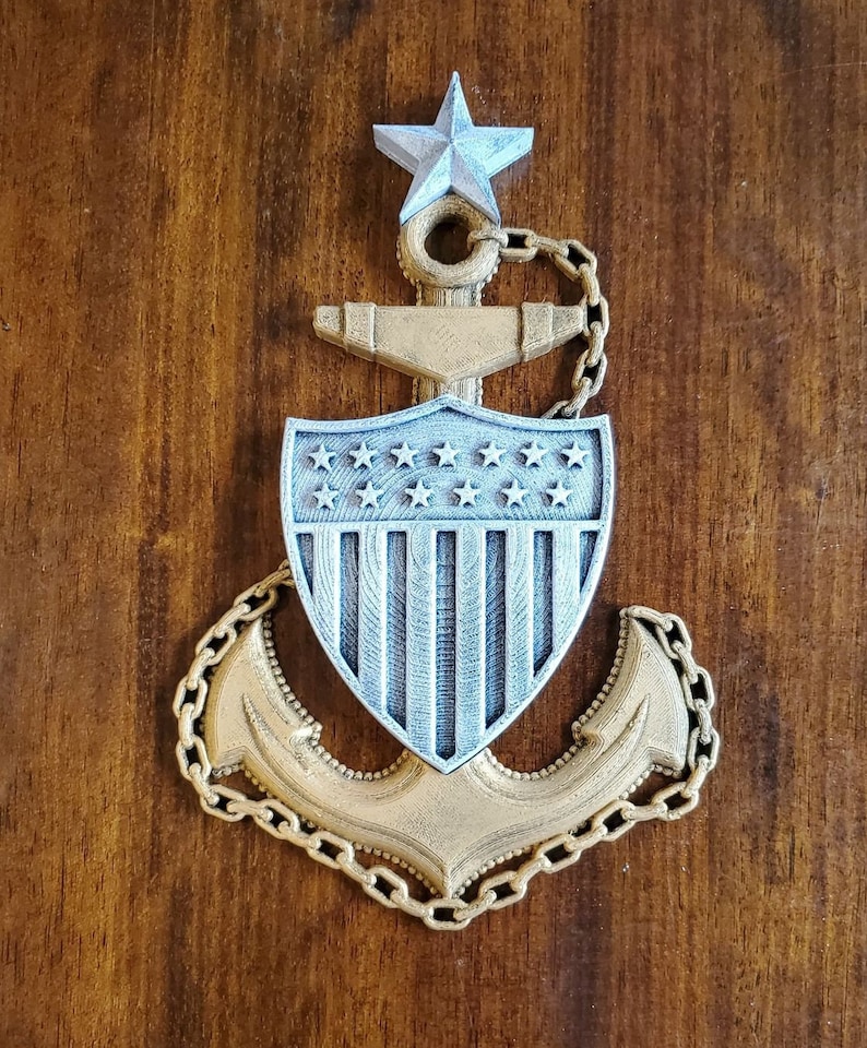 3D Print USCG Senior Chief Petty Officer CPO Anchor US - Etsy