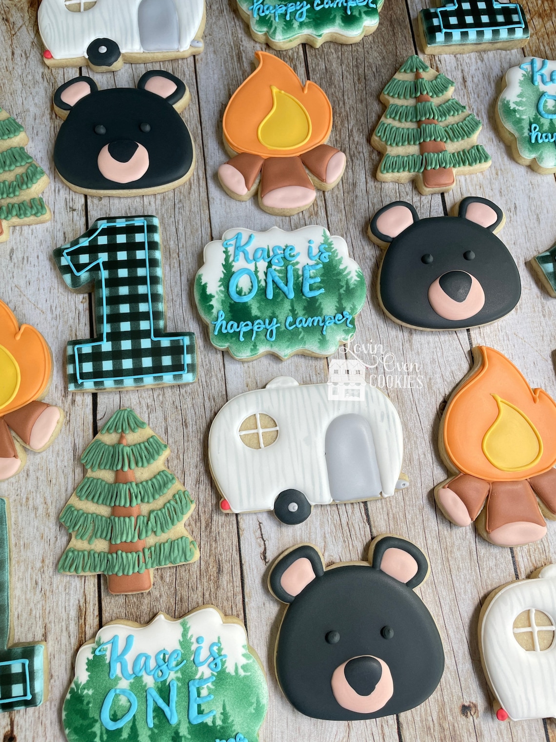 One Happy Camper Theme Decorated Sugar Cookie 1 Dozen - Etsy