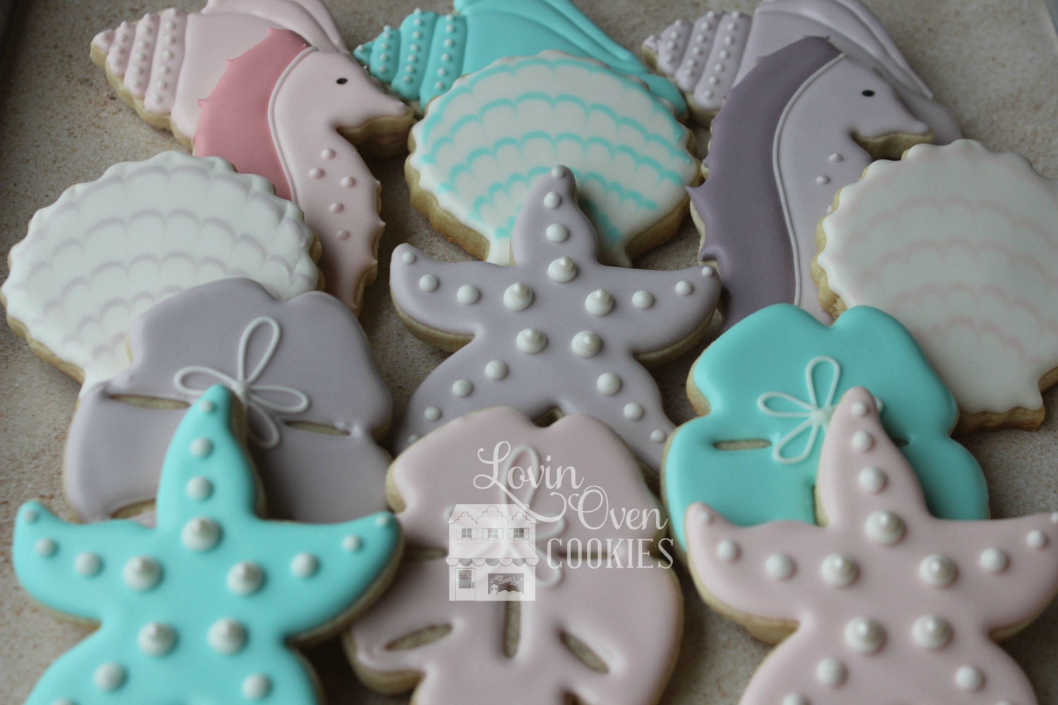 Under the Sea Theme Decorated Sugar Cookies 1 Dozen Shells / | Etsy