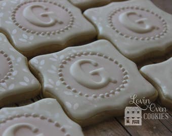 Monogram Cookies | Etsy