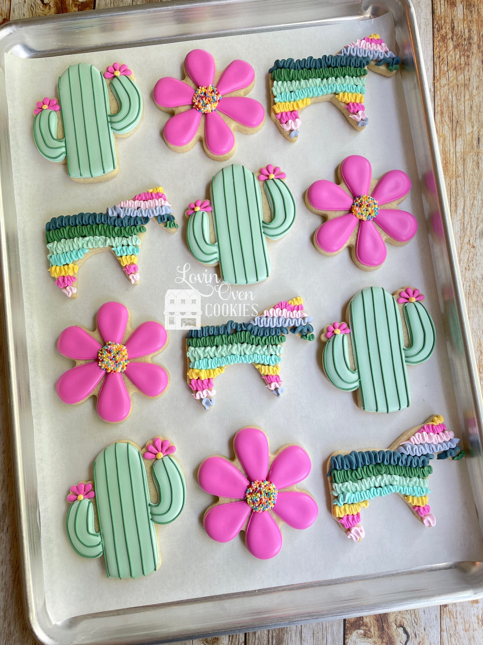 Fiesta Birthday Decorated Sugar Cookies, 1 Dozen Cookies, Birthday ...