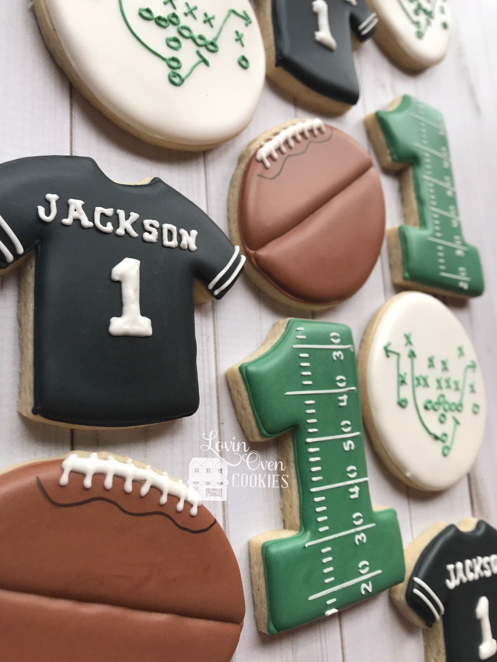 Football Themed Decorated Sugar Cookies Birthday Party 1 | Etsy
