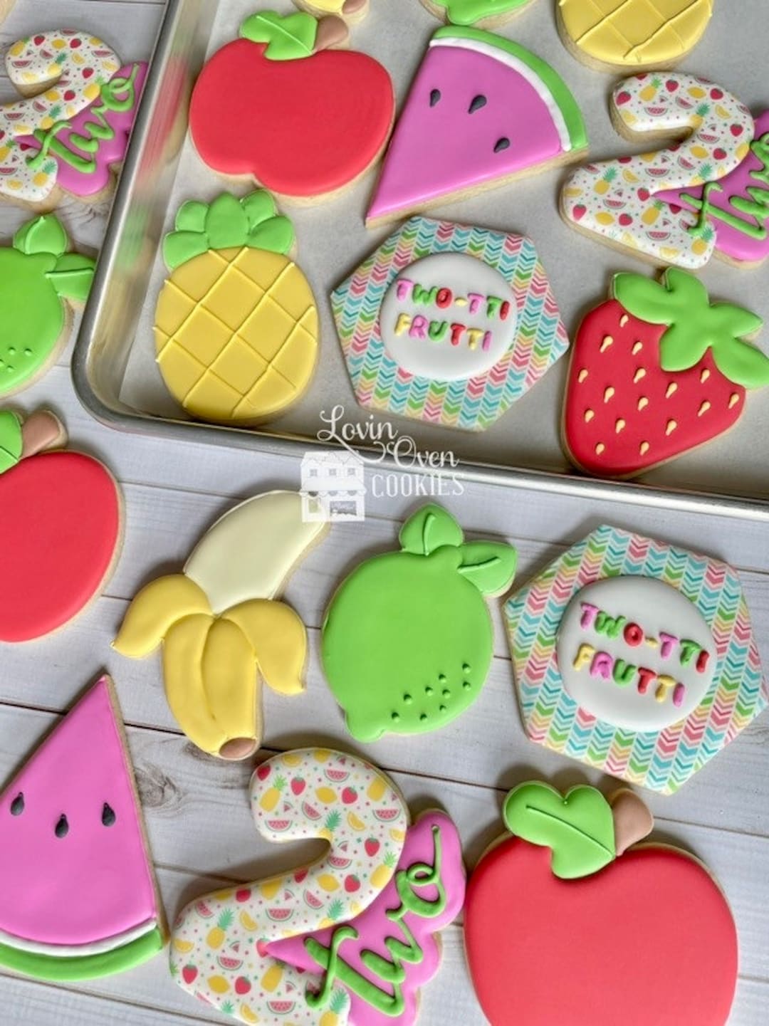 Twotti Frutti Decorated Sugar Cookies One Dozen Birthday - Etsy
