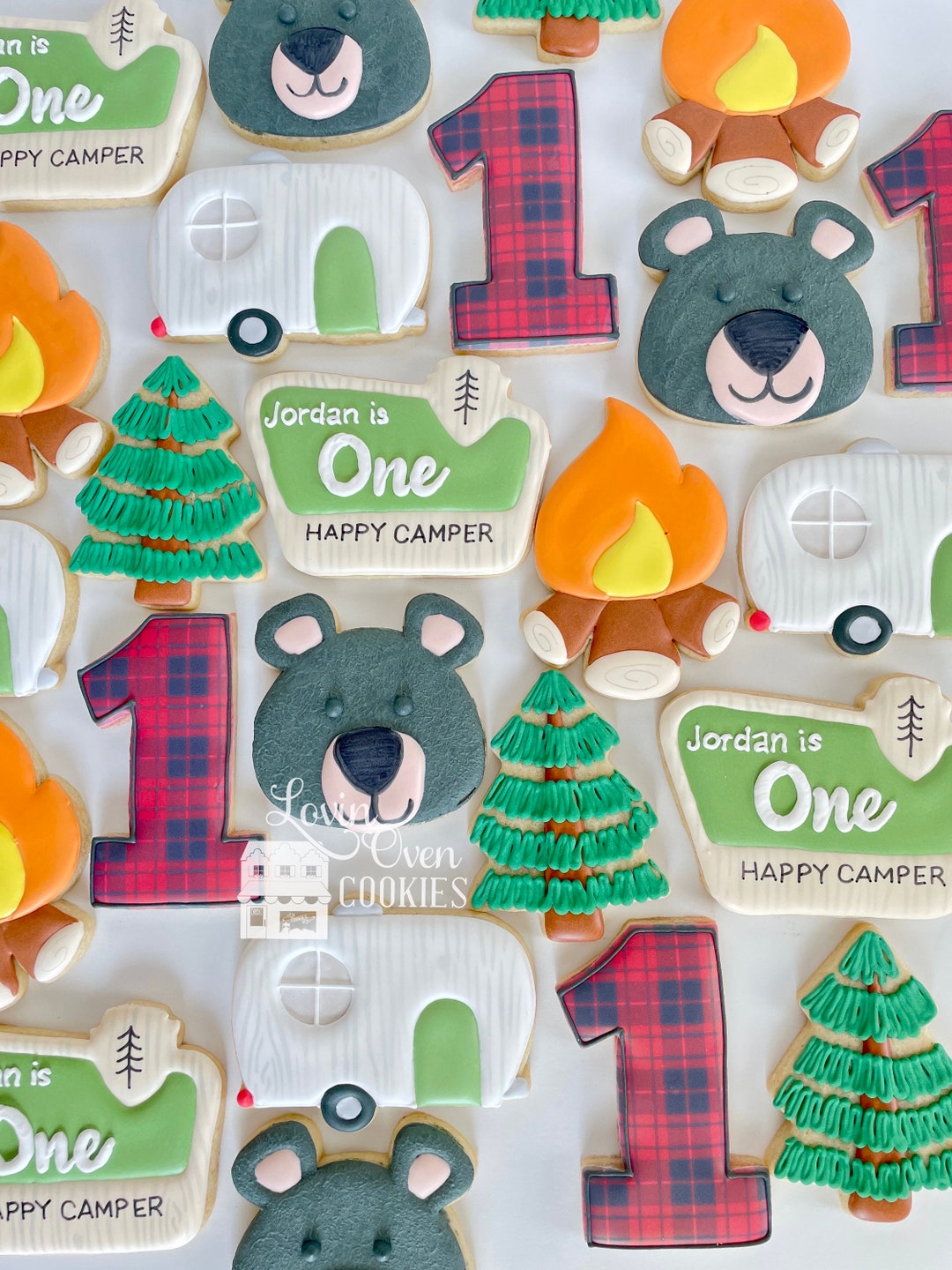 One Happy Camper Theme Decorated Sugar Cookie 1 Dozen - Etsy
