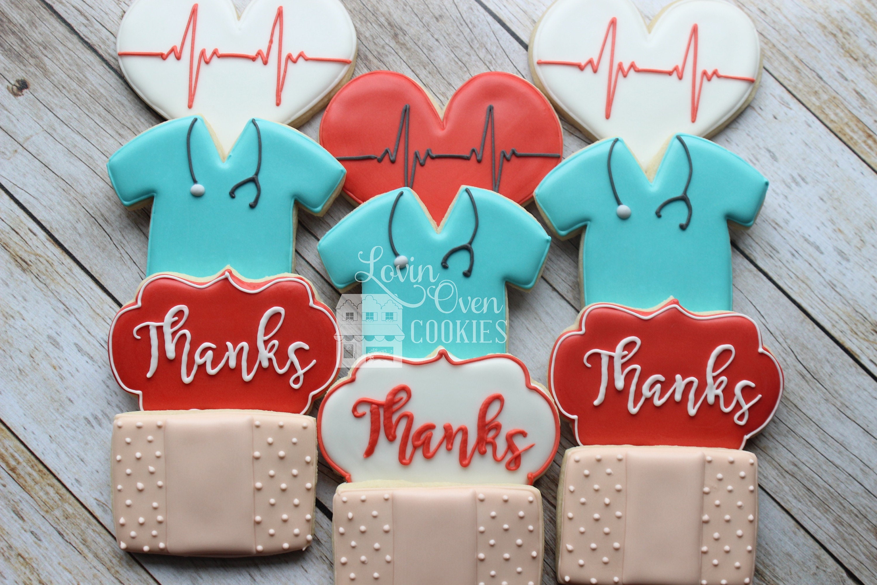 Nurse Doctor Medical Thank You Decorated Sugar Cookies 1 | Etsy