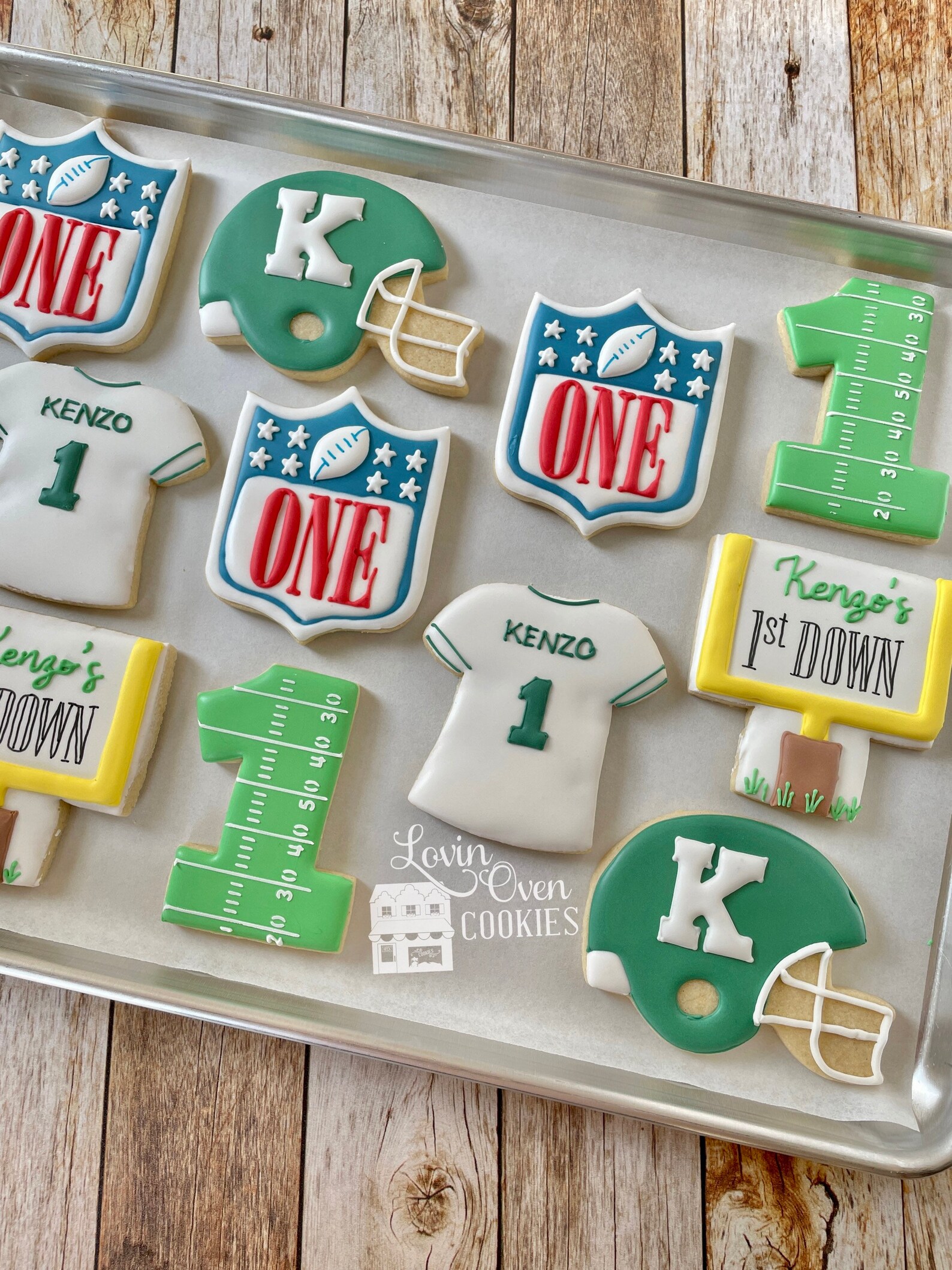 Football Themed Decorated Sugar Cookies Birthday Party 1 - Etsy