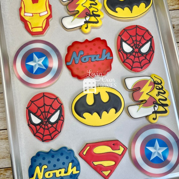 Superhero Cookies - Etsy