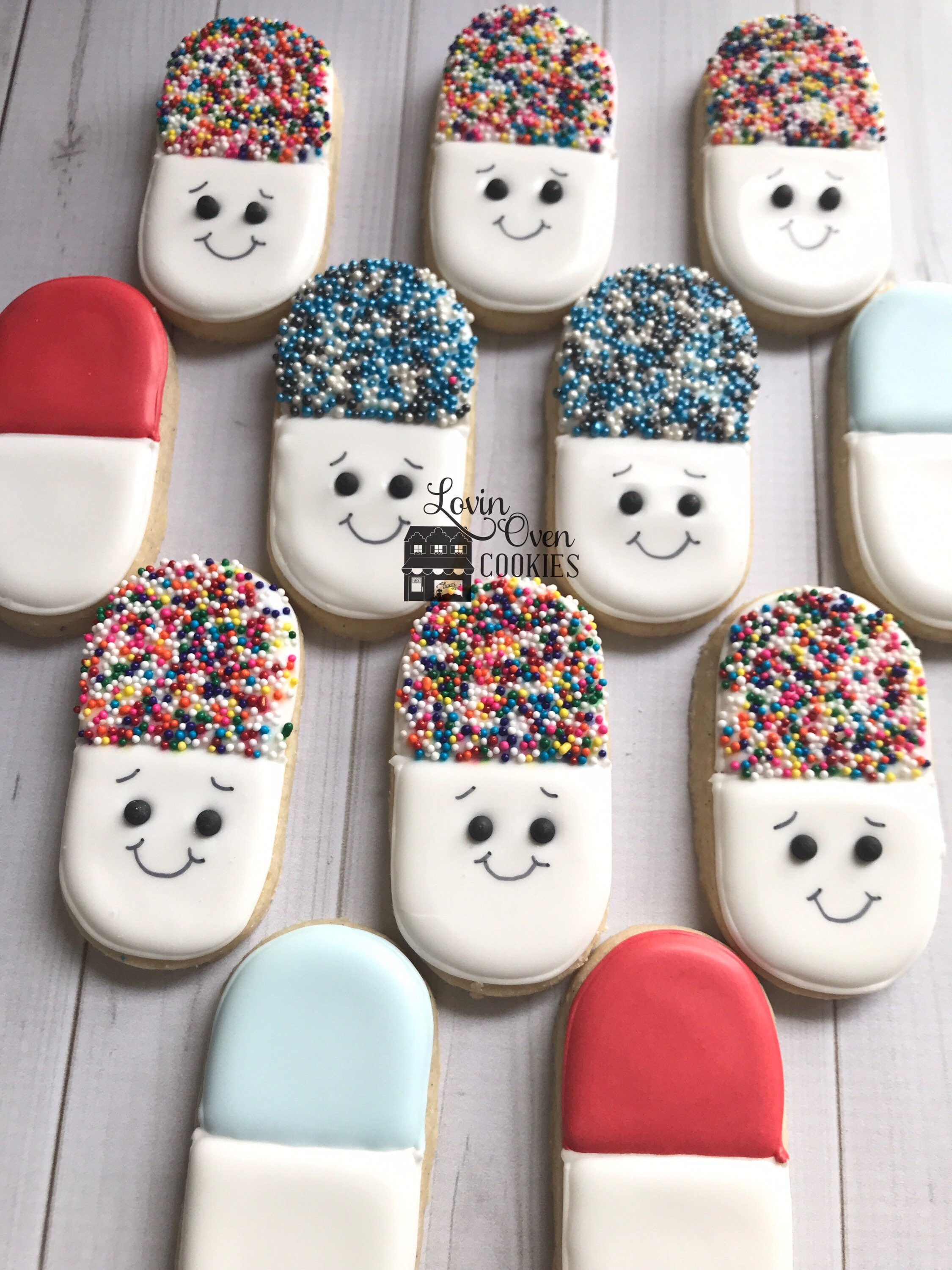 Happy Pill Decorated Sugar Cookies 1 Dozen Mini Pharmacist - Etsy